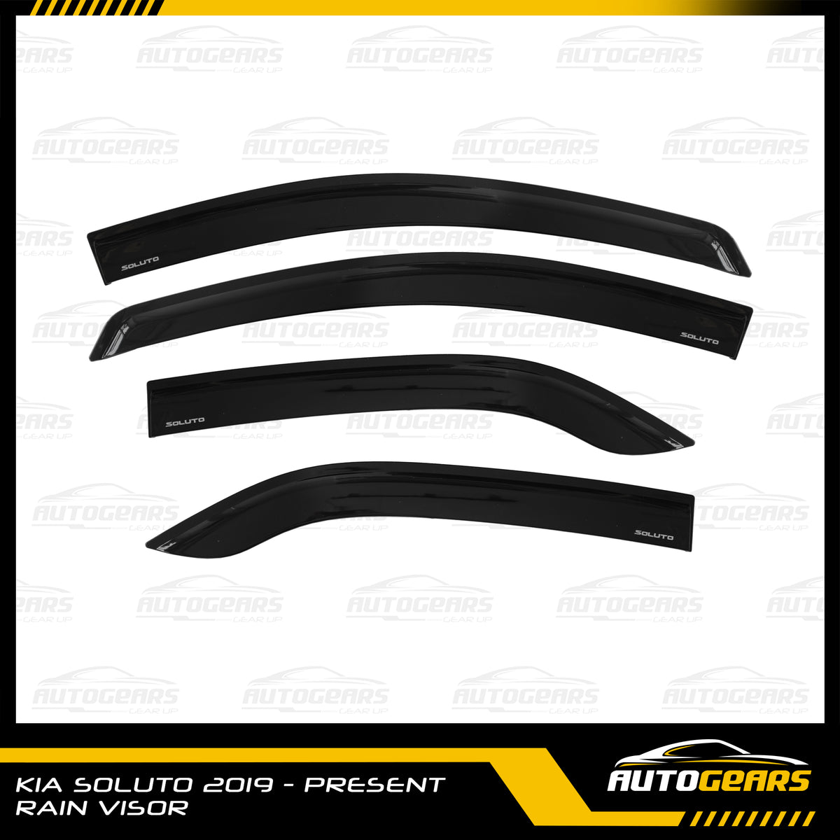 Kia Soluto (2019 - 2026) Rain Visor with Logo – Autogears PH