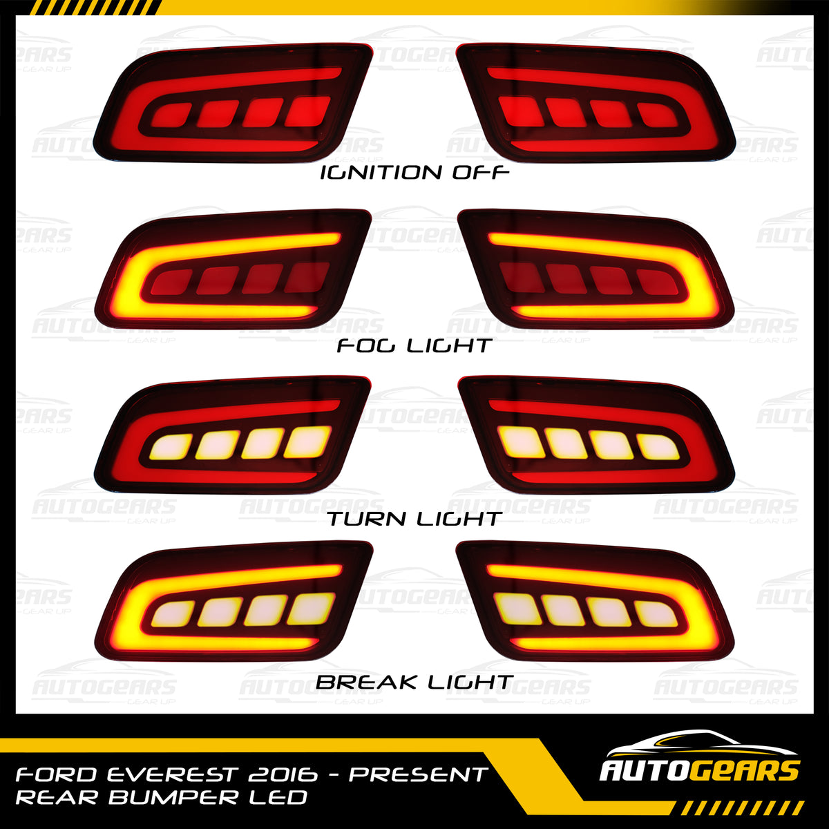 Ford Everest (2016 - 2022) Rear Bumper LED Lights – Autogears PH