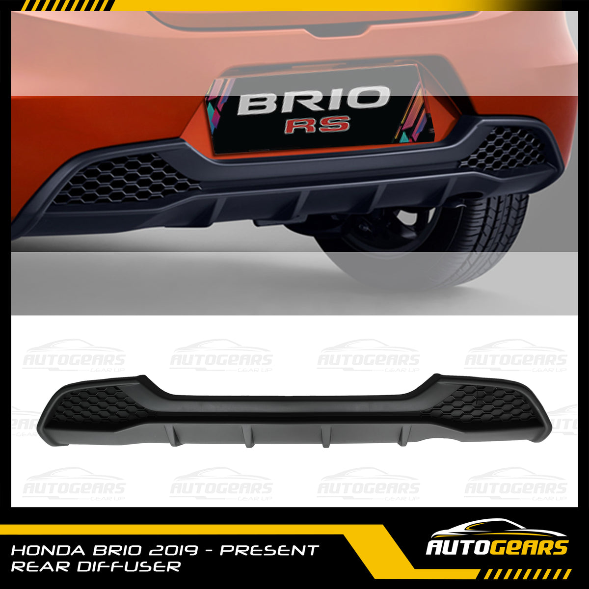 Honda Brio (2019 - 2022) RS Rear Diffuser – Autogears PH