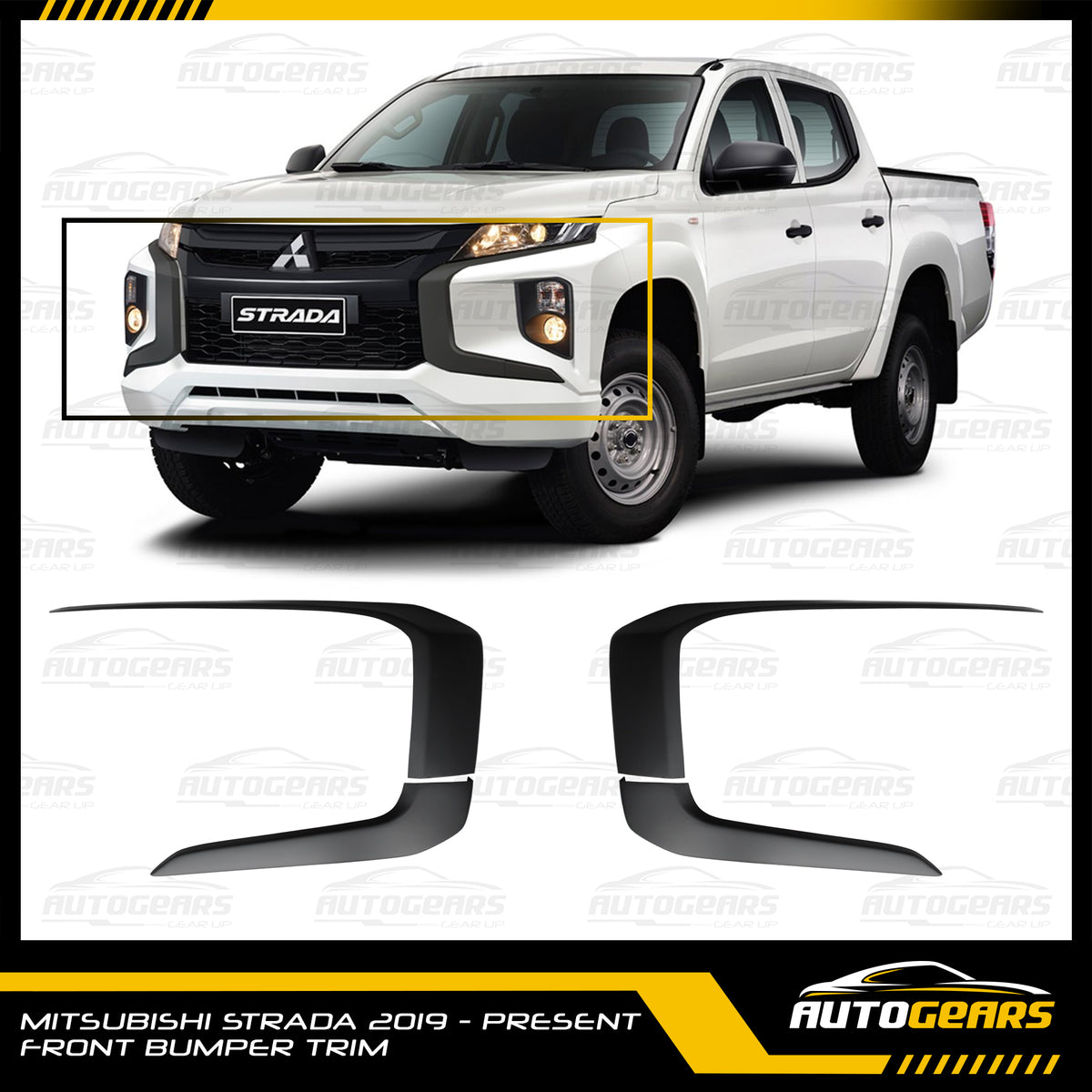 Mitsubishi Strada (2019 - 2023) Front Bumper Trim – Autogears PH